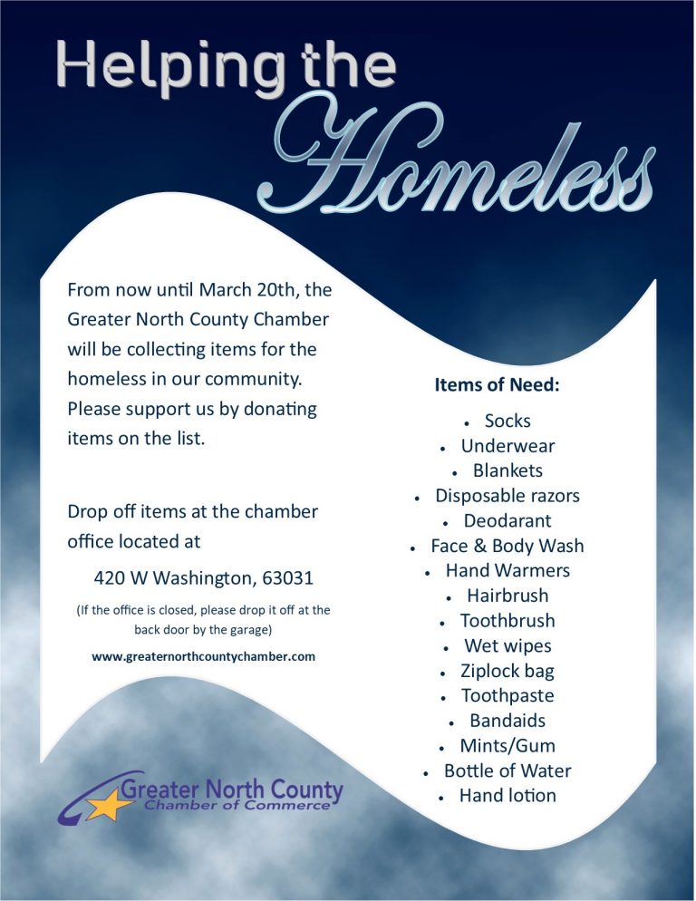 Homeless Flyer - Greater North County Chamber of Commerce